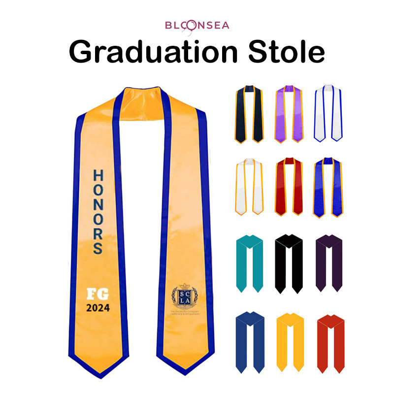 Award Ceremony Graduation Stole 2025 Sashes Robe With Trim Angled End ...