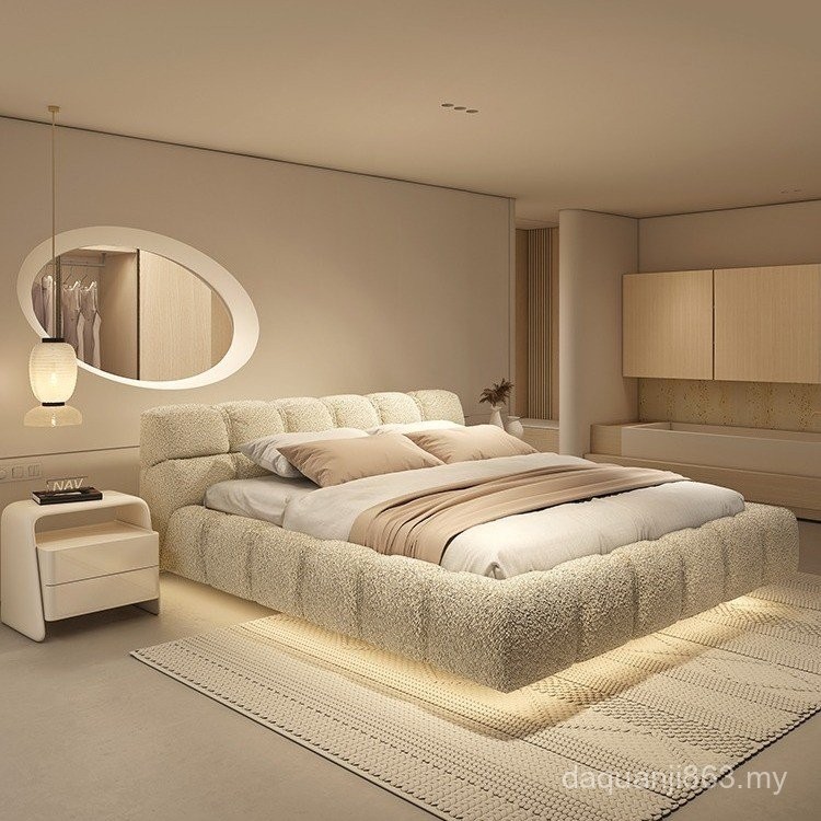 Cream Style Suspension Bed Modern Simple Cloud Puff Bed New Style Main ...
