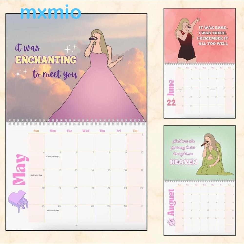 MXMIO Hand Drawn Taylor Swift Calendar, Time Planner Yearly Agenda ...