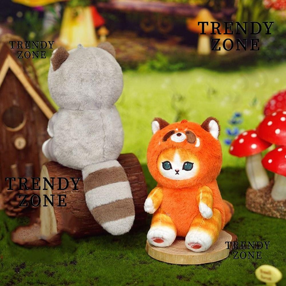 TRENDYZONE Mofusand Shark Cat Keychain, Big Tail Raccoon Shark Cat ...