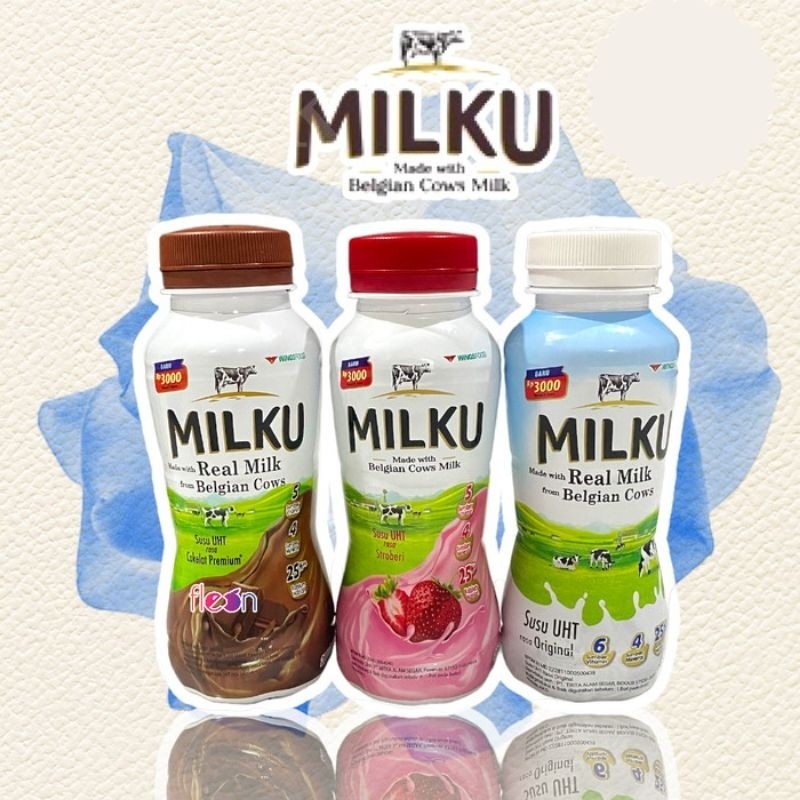 Milku susu UHT rasa cokelat/stroberi 200ml | Shopee Malaysia