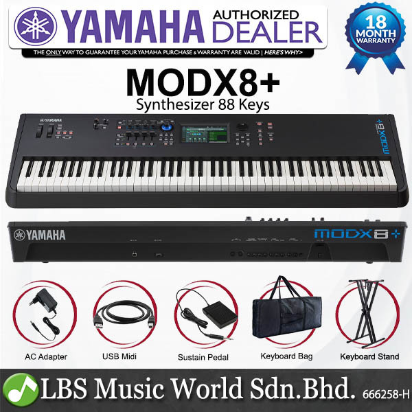 Yamaha MODX8+ 88 GHS Key Synthesizer Music Workstation Keyboard ...