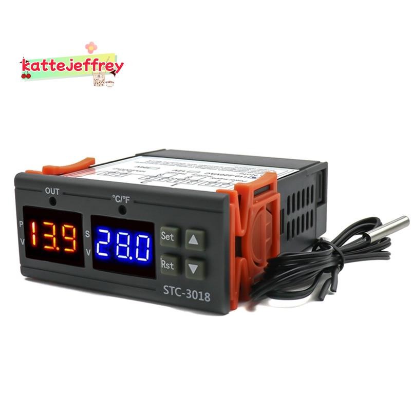 Stc 3018 Dual Digital Temperature Controller Two Relay Output Thermoregulator Thermostat With