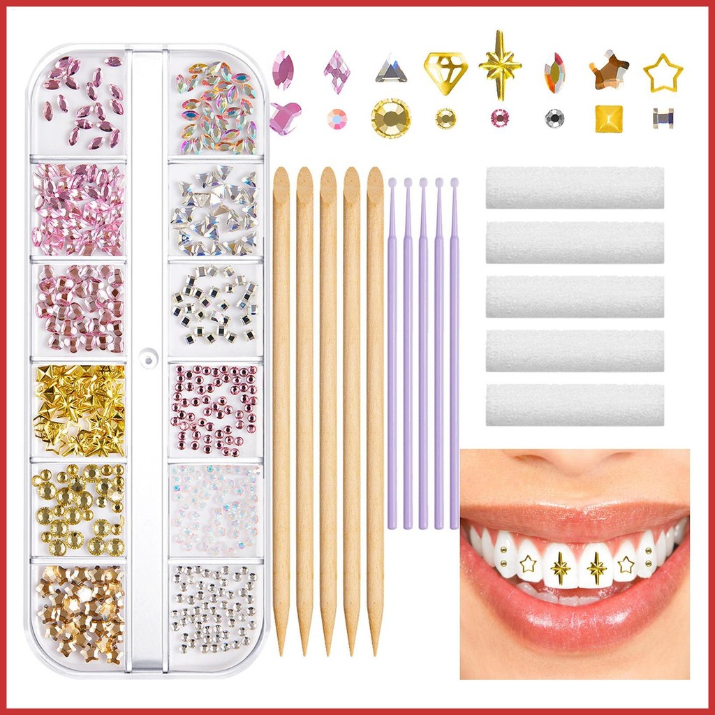 Teeth Crystals Women Shiny Teeth DIY Gem Crystal Kit Dazzling Smiles ...