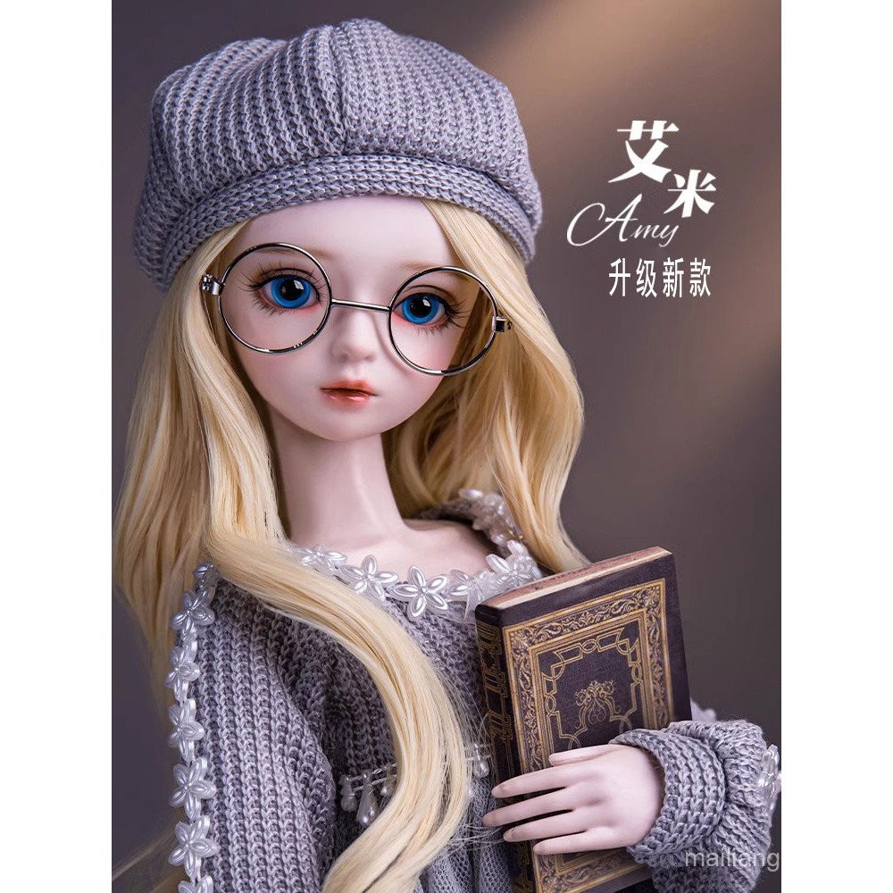 2023 Anak Patung Besar 60cm Anak Patung BJD Model Baharu Besar Realistik 3 Puteri Mainan Gadis ...