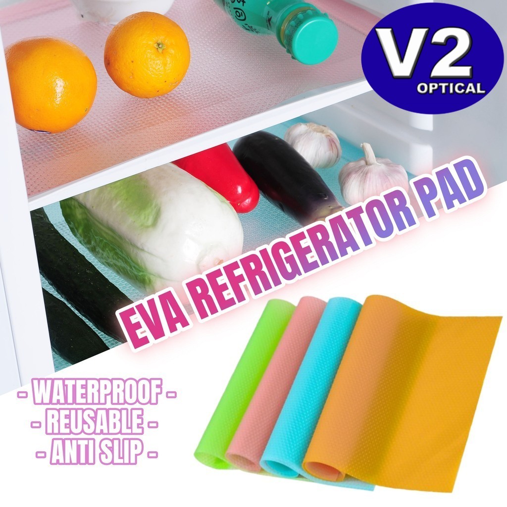 (1 PCS) Refrigerator Mat EVA Non-Slip Fridge Plastic Mats Antibacterial ...