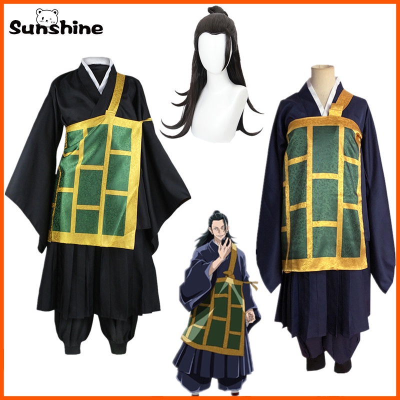 Anime Jujutsu Kaisen Geto Suguru Cosplay Costume Kimono Black Blue ...