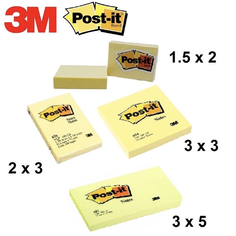 3M Post It Note 1.5x2 | 2x3 | 3x3 | 3x5 | Shopee Malaysia