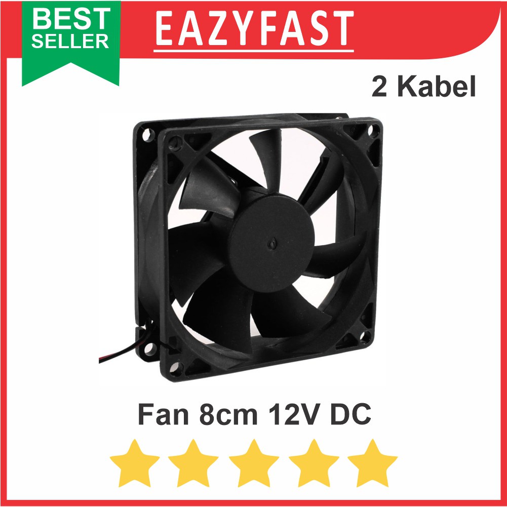 Fan 8cm 80mm 12v DC Mini Fan Computer PC CPU Case Heatsink Casing ...