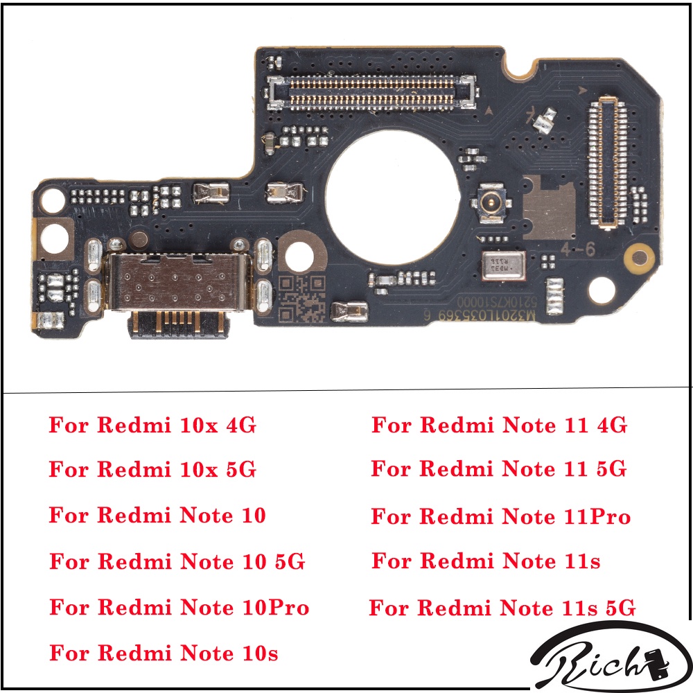 1Pcs For Xiaomi Redmi 10X Note 10 11 10s 11s Pro 4G 5G Charging Port ...