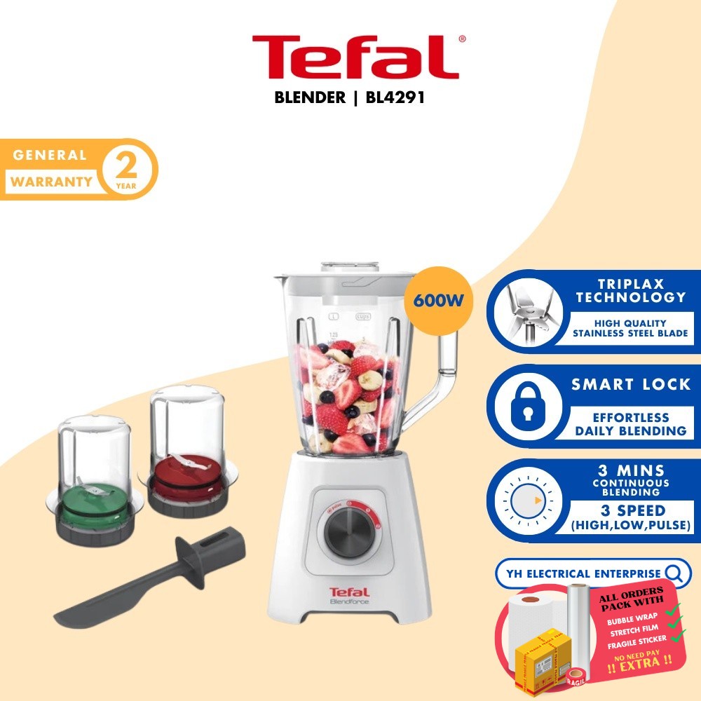 Tefal BL4291 2L Blendforce 2 Powerful Blender (with 3 accessories: Mini Grinder, Mini Chopper ...
