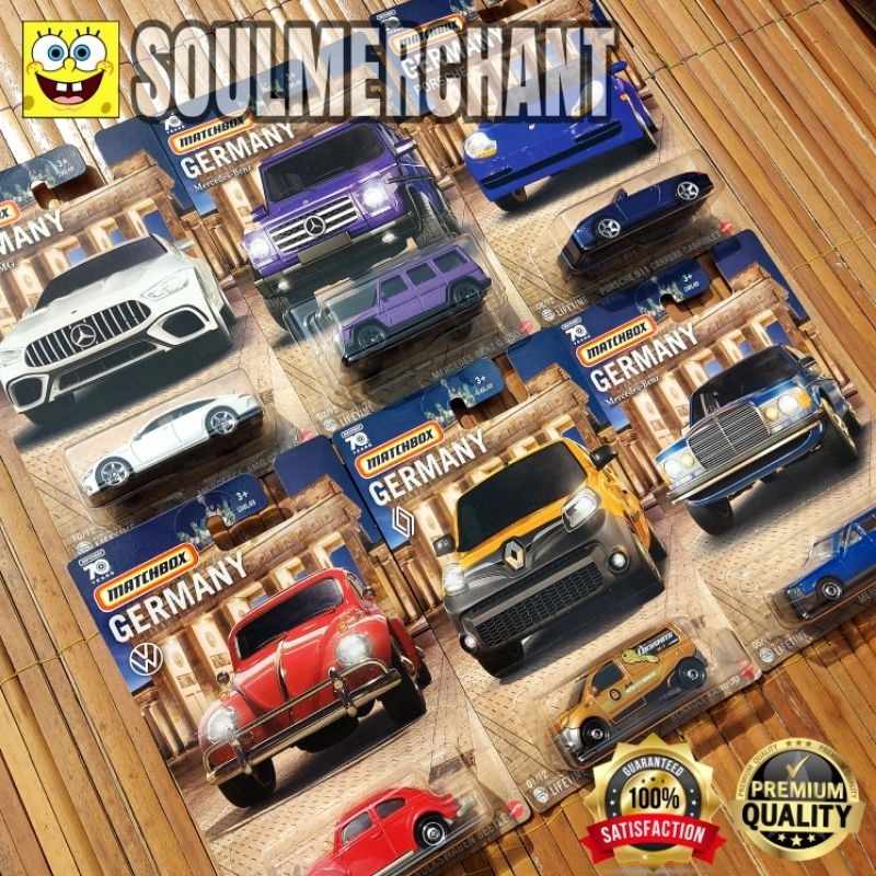 Matchbox Germany F Set 6pcs Mercedes Benz Porsche Volkswagen Renault ...
