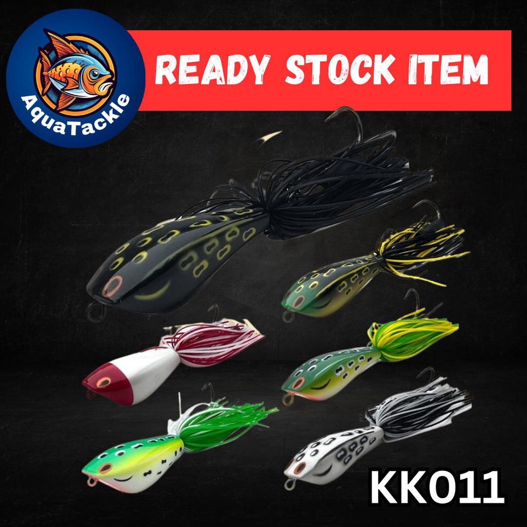 AquaTackle -【KK011】Jump Frog Bait Umpan Katak Double Hook Top water ...