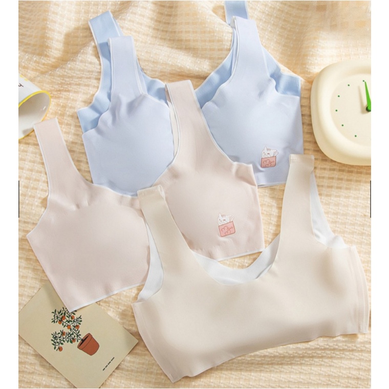 🍒muying🍒 Kids training bra Breathable Student Underwear Cotton ...