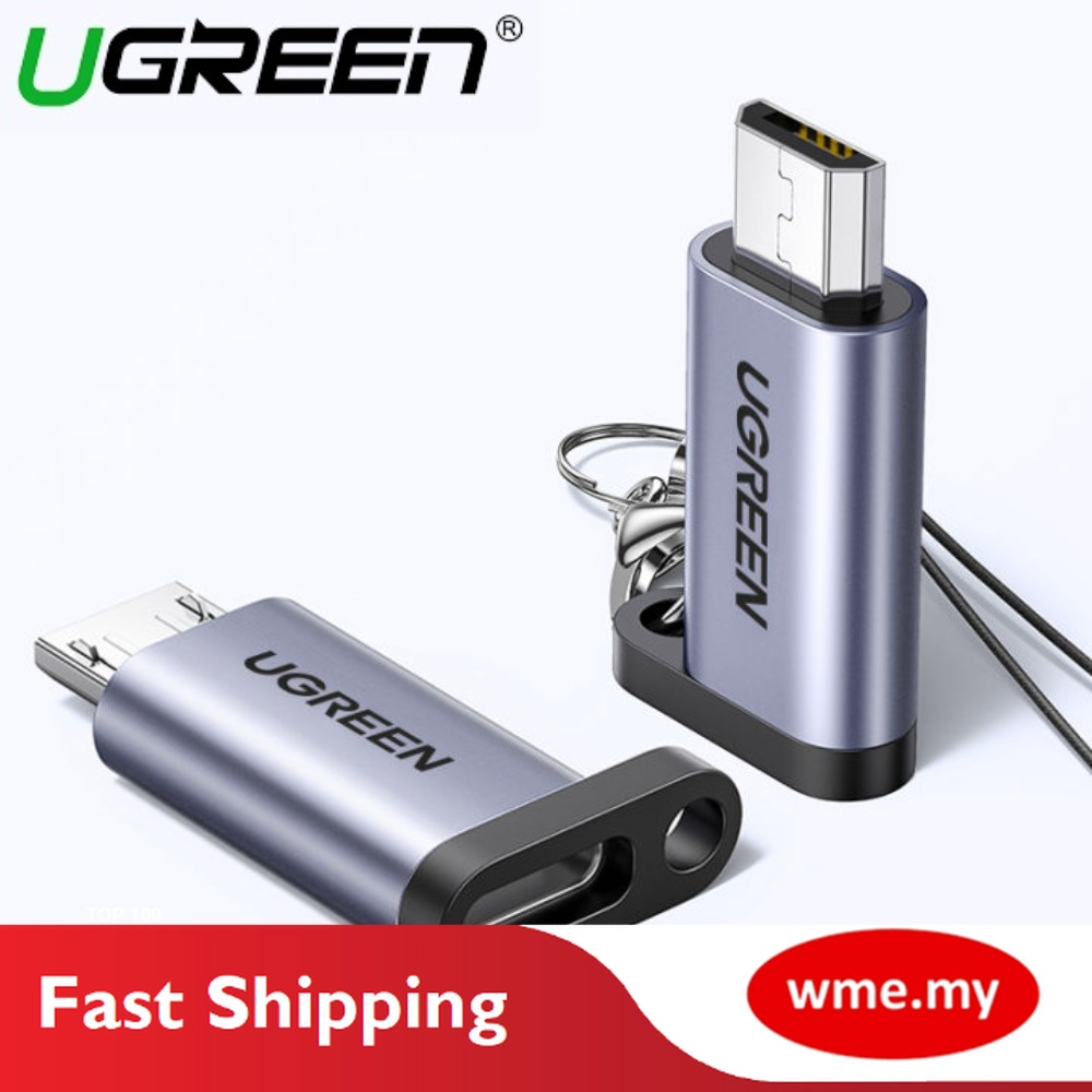 UGREEN USB-C FEMALE TO MICRO USB MALE ADAPTER (GRAY) | Shopee Malaysia