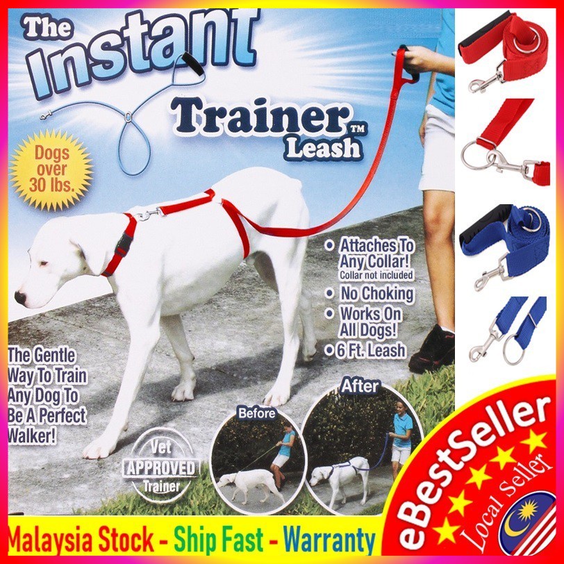 🔥🔥 Instant Trainer Leash Trains Dogs Pet Stop Pulling DogWalk Tali ...