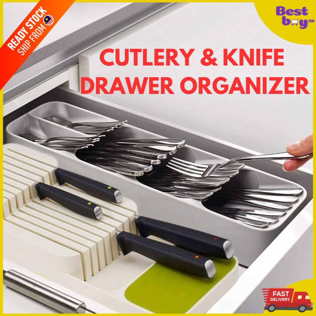 Spoon Drawer Organizer Cutlery Knife Holder Drawer Organiser Cutlery ...