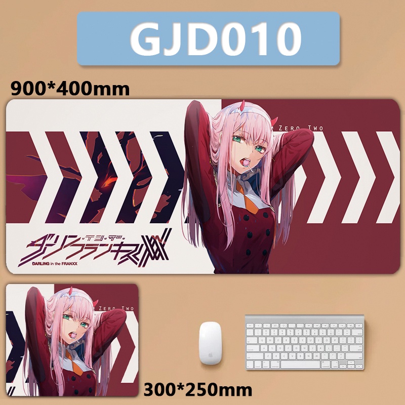 Anime Sexy Girl Zerotwo XXL Large Silicone Mouse Pad Keyboard Pad Zero ...