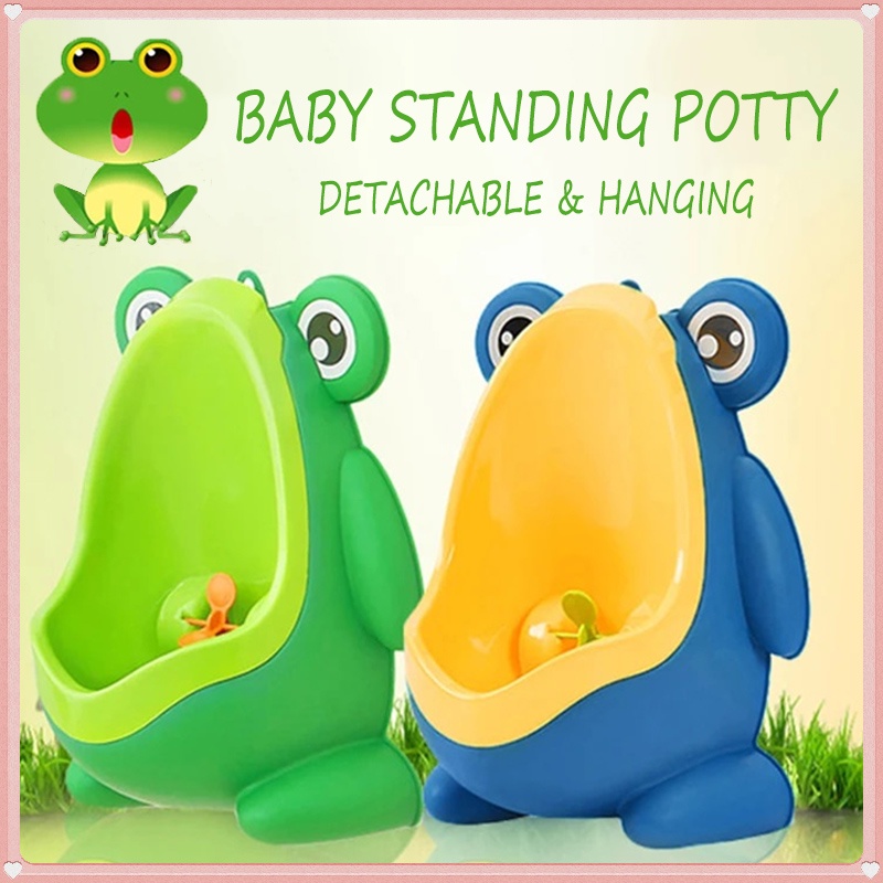 Baby Toilet Urinal Boy Wall-mounted Standing Potty Children Frog Shape ...