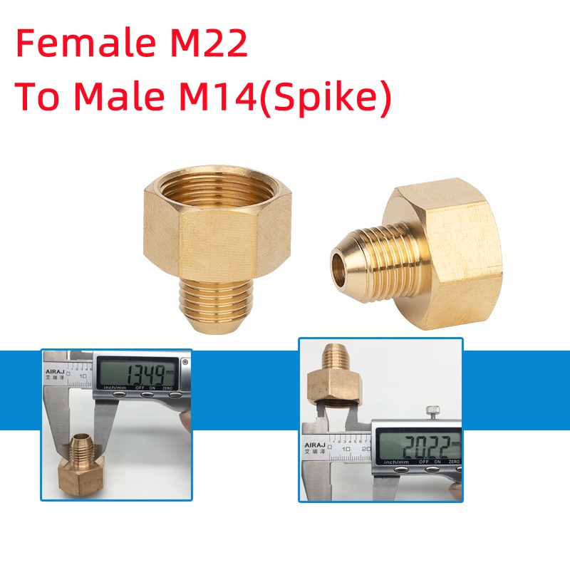 Brass 3/8" 1/4" M14 M18 M22 Thread Connector Male Female Adapter for High Pressure Washer Gun ...