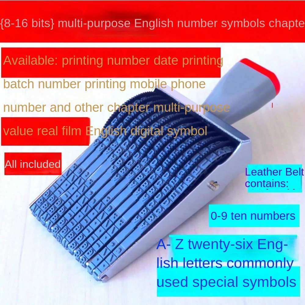 8-16 Digits Numbers 0-9 English A-Z Adjustable Wheel Symbol Combination ...