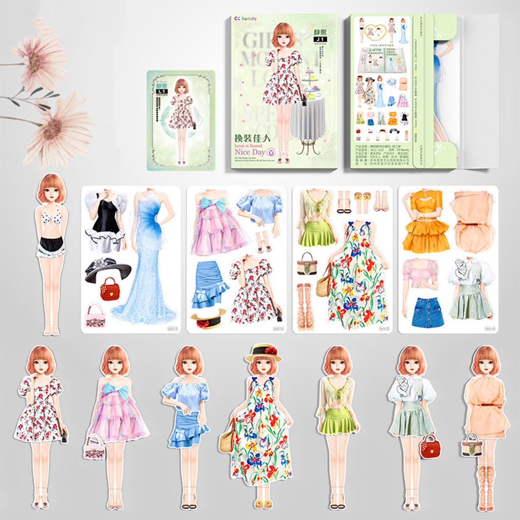 Magnetic Princess Dress Up Stickers Toy Cartoon Clothes Changing ...