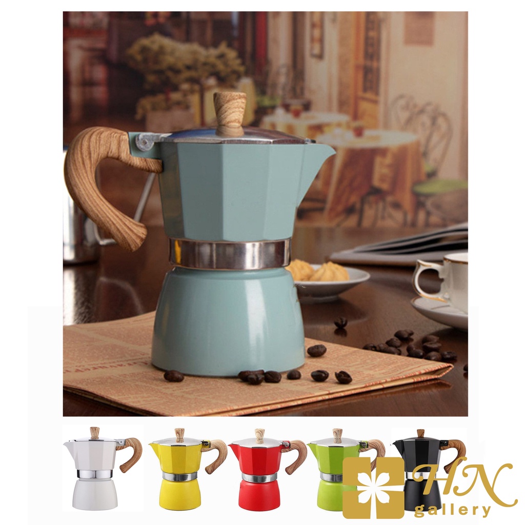 Italian Mocha Pot Espresso Coffee Pot Coffee Maker 100ML/300ML | Shopee ...