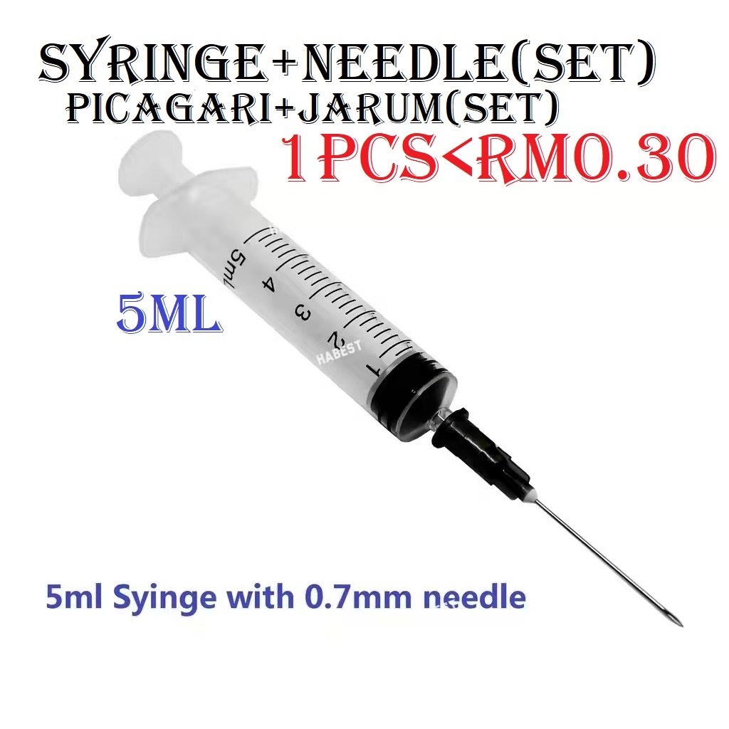 [Full Set] Disposable sterile SYRINGE / JARUM / PICAGARI '1ML/2.5ML/5ML ...