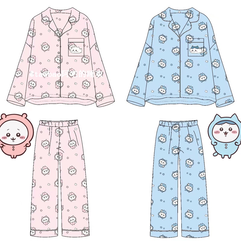 Chiikawa chiikawa chiikawa Small Eight Pajamas Spring Autumn Female ...