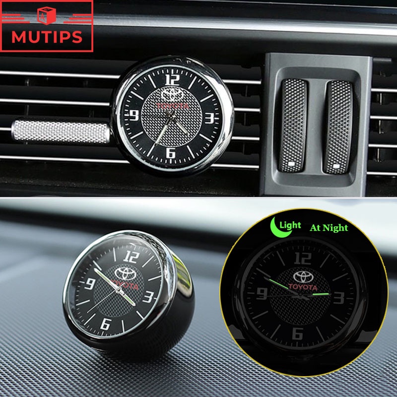 Toyota Car Luminous Quartz Mini Clock Dashboard Digital Watch Auto ...