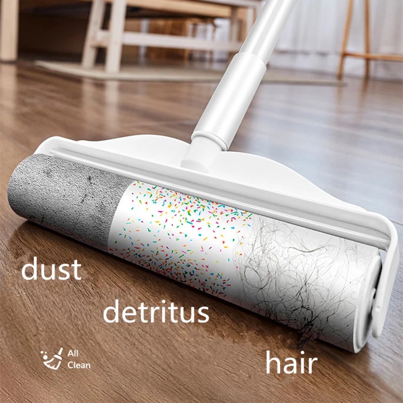 Sticky Lint Roller Long Dust Cleaner Detachable Hair Pet Fur Remover ...