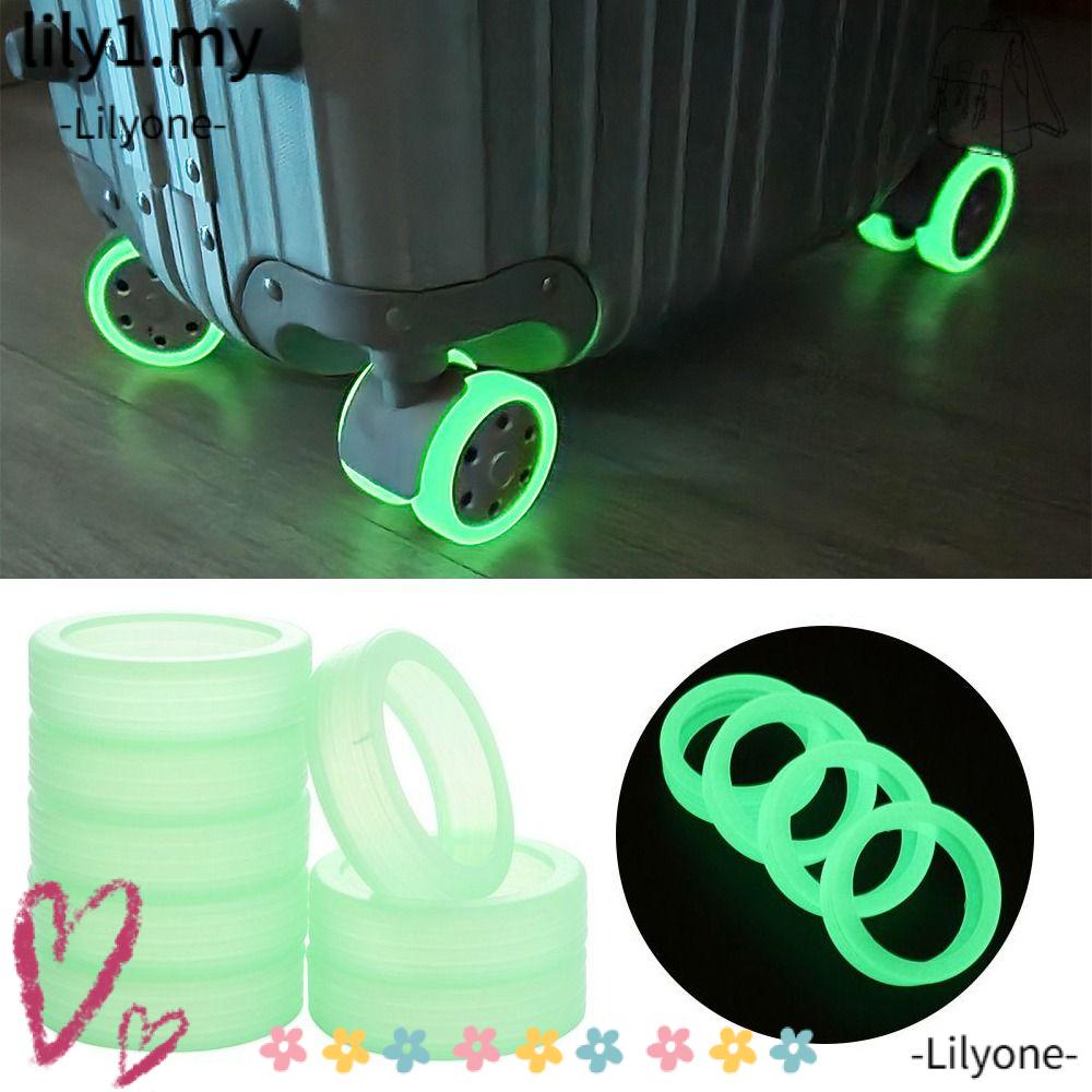 LILYONE 4/8Pcs Trolley Box Casters Cover, Reduce Wheel Wear Silicone ...