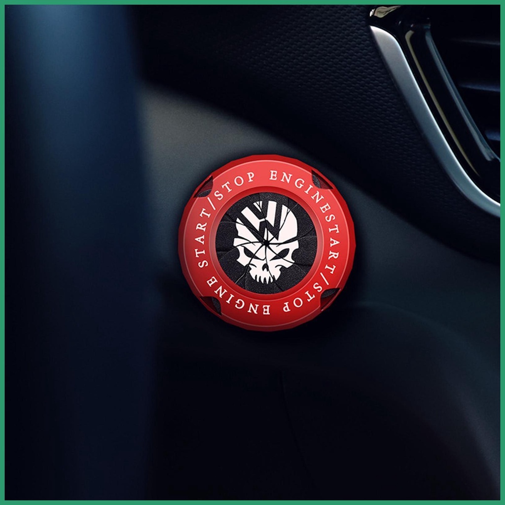 Push Start Button Cover Skull Rotary Ignition Switch Decorative Cover ...