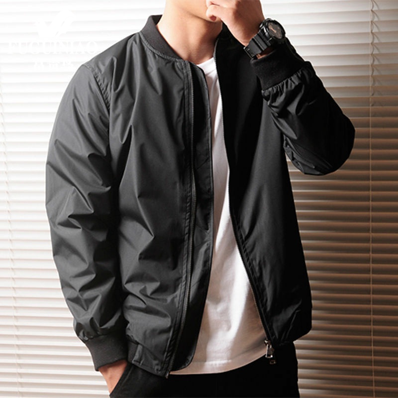 baju lelaki Men's jacket cotton-padded coat baseball jacket men's wear ...