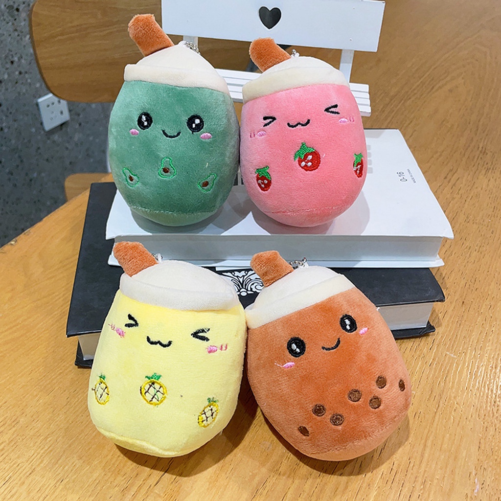 tea cup plush toy milk tea soft doll Boba fruit tea cup simulation ...