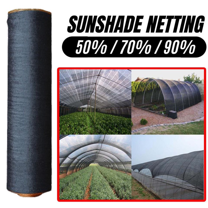 2M X 30M Shade Sail Garden Sun Shade Net 50%70%90%Jaring Hitam Garden ...