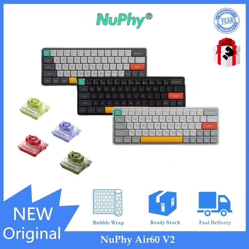 NuPhy Air60 V2 Customized low switch mechanical keyboard mac wireless ...