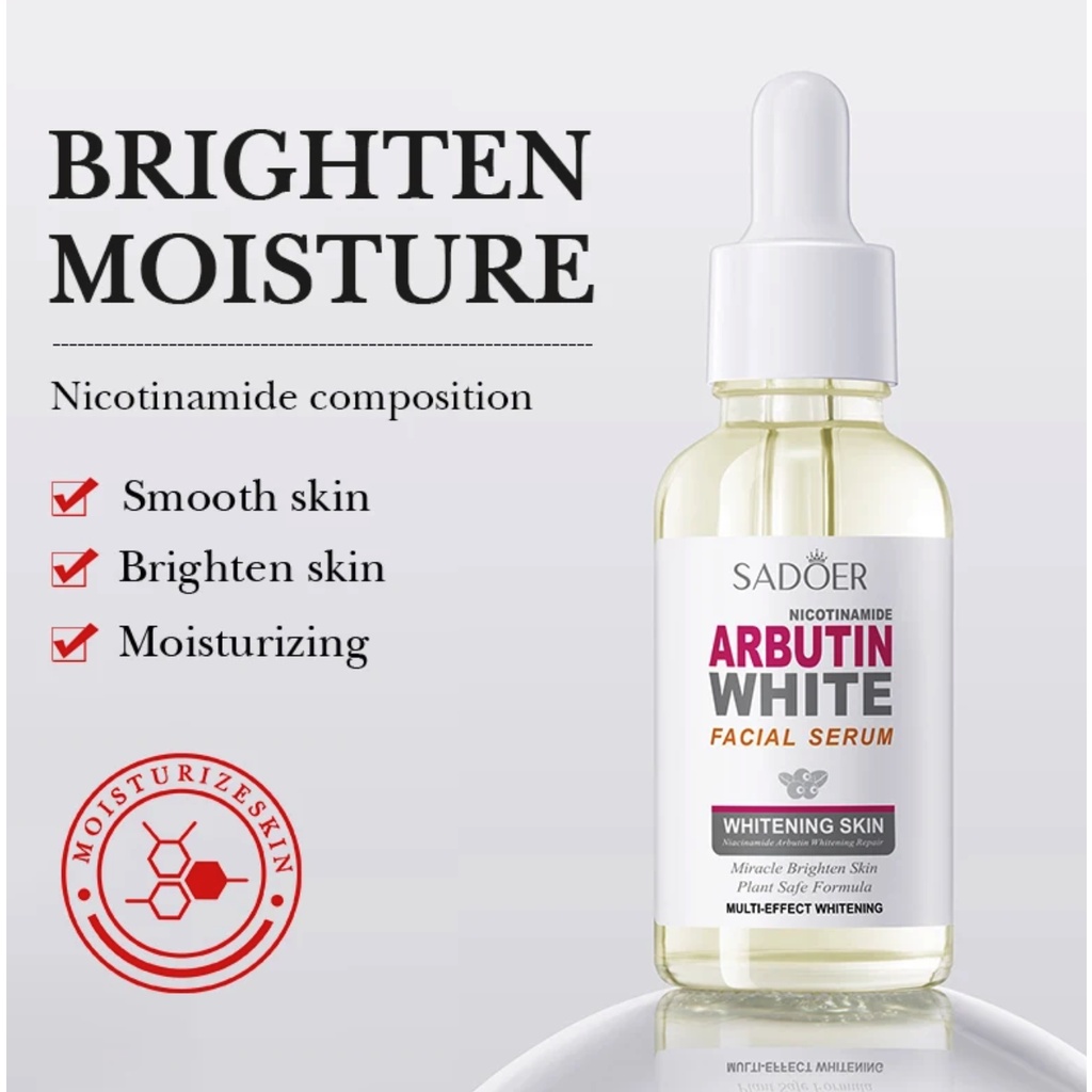 Sadoer Arbutin White Nicotinamide Essence Face Serum 30ml | Shopee Malaysia