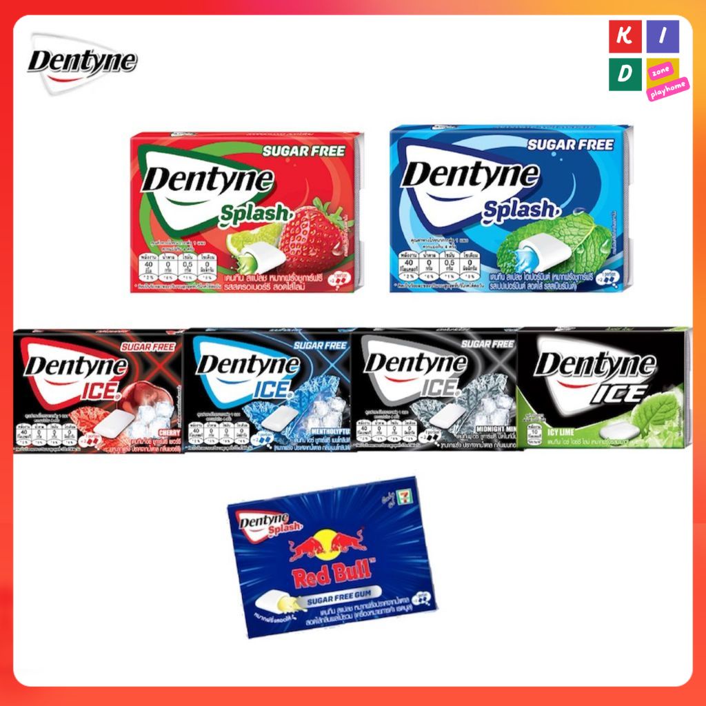 🇹🇭【Thai Product 】🇹🇭 DENTYNE Ice Sugar-Free Chewing Gum Red Bull Cherry ...