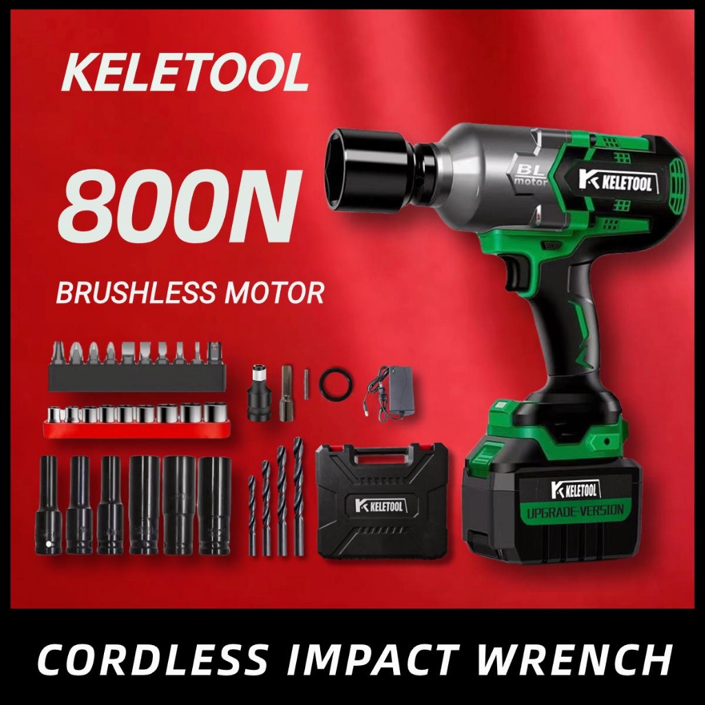 Cordless Impact wrench KELETOOL KE004 800NM Impact Wrench Torque for ...