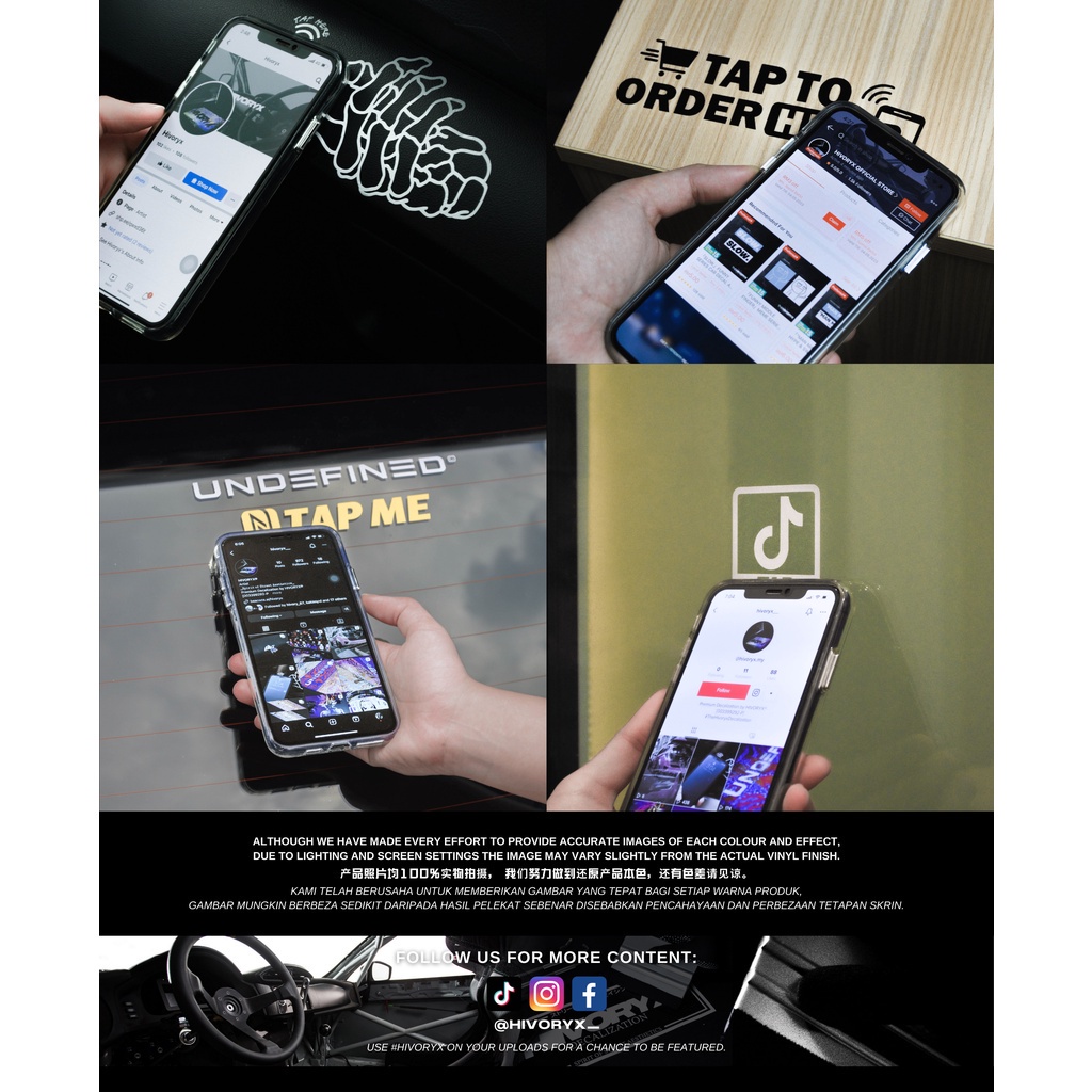 HITAP CUSTOM INTERACTIVE NFC STICKER / TAP-TO-SCAN CUSTOM SOCIAL MEDIA ...