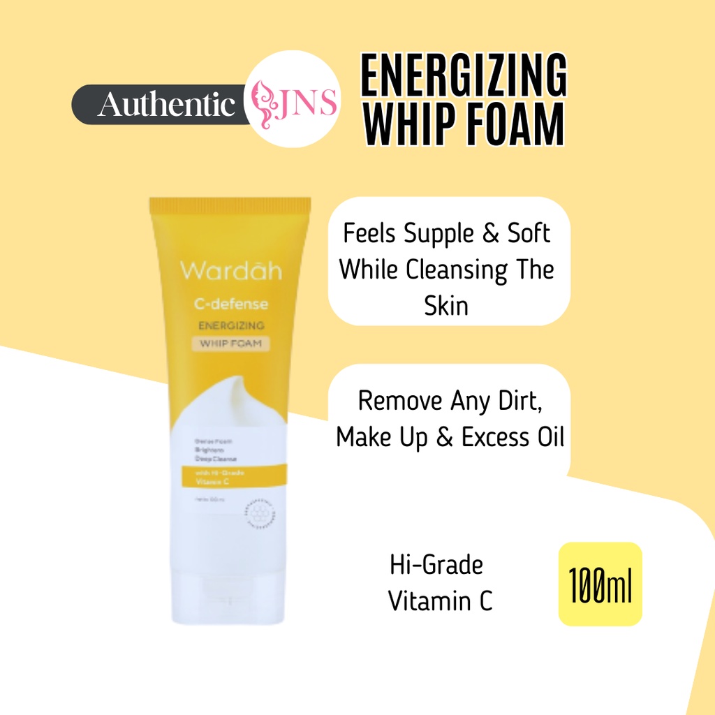 Wardah C-Defense Energizing Whip Foam Cleanser (100ml) Vitamin C ...