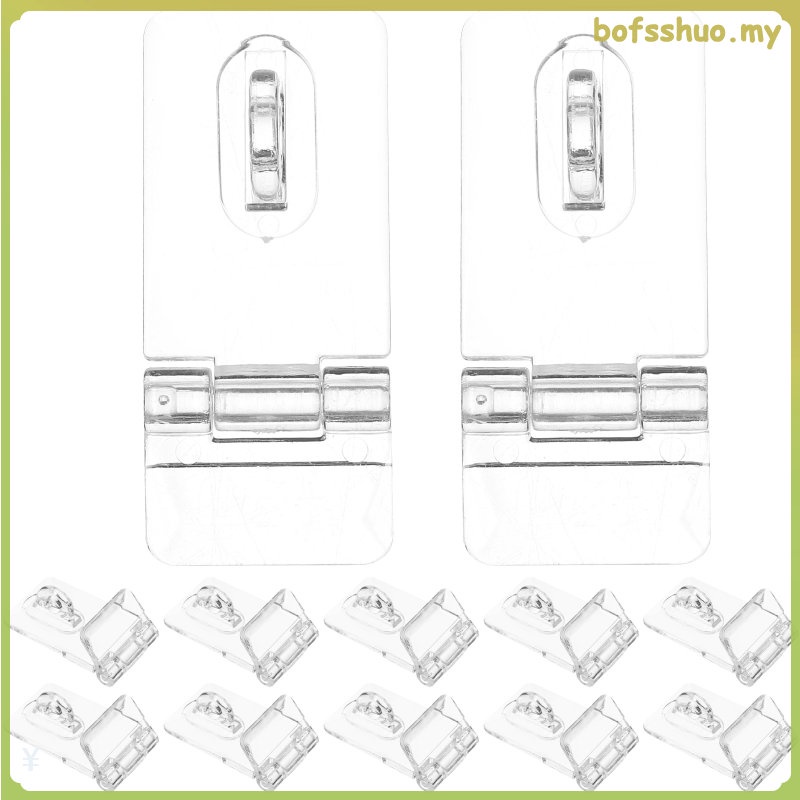 【READY STOCK】 12 Sets Transparent Lock Bisagras Para Gabinetes Padlock ...