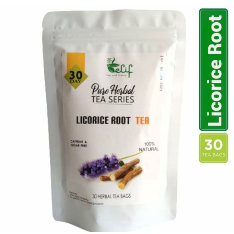 ELIF TEA Licorice Root Tea : Pure Sweet Licorice Root Herbal Tea (30 ...