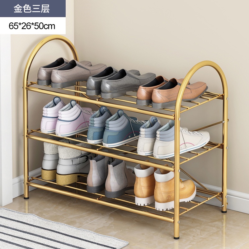 (Ready Stock) Modern Lightweight Stainless Steel 3 Tier Shoe Rack Shoe ...