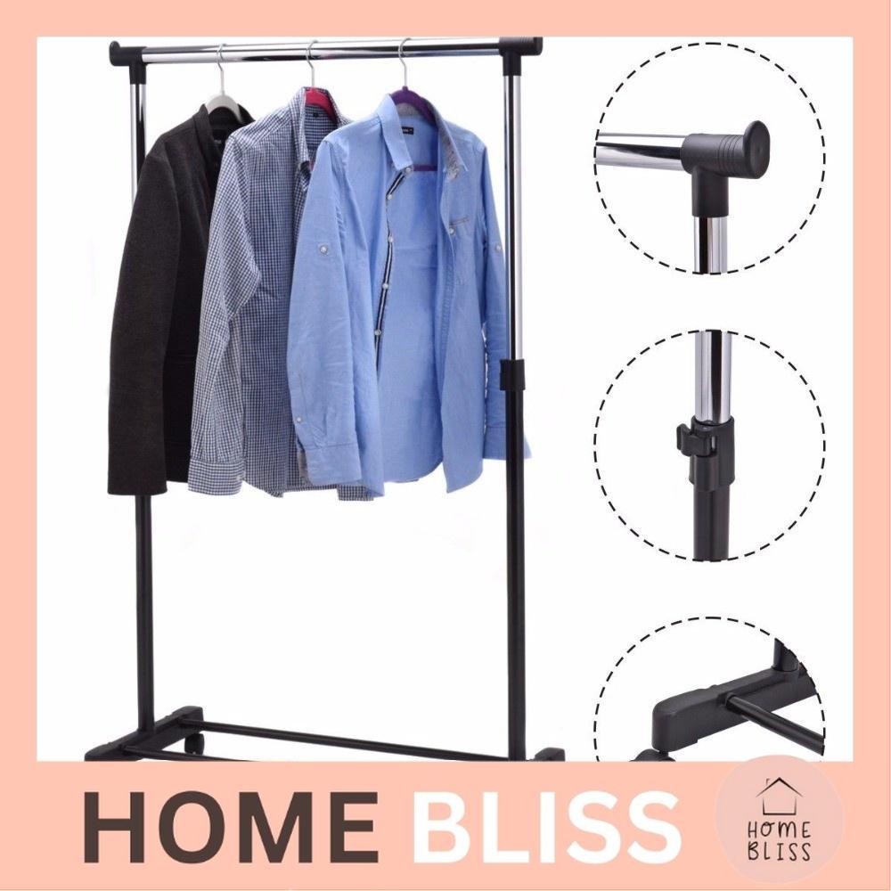 Single-Pole Cloth Hanger And Organizer Garment Rack Wheel Convenient ...