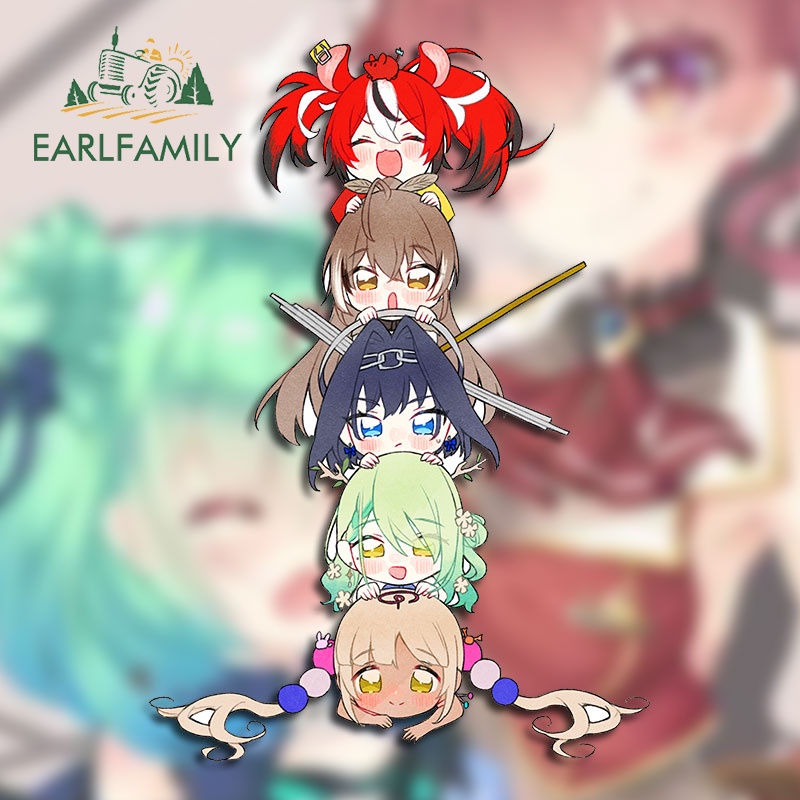 EARLFAMILY 13cm Hololive Anime Cute Car Sticker Personality Sunscreen ...