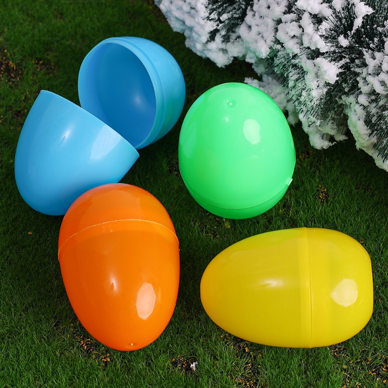 10pcs Reusable Colorful Plastic Eggs - Candies Chocolate Fillable ...