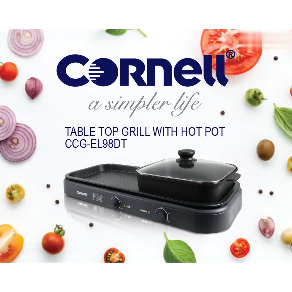 【Exclusive】CORNELL Table Top Grill & Hot Pot CCG-EL98DT / CCGEL98DT ...
