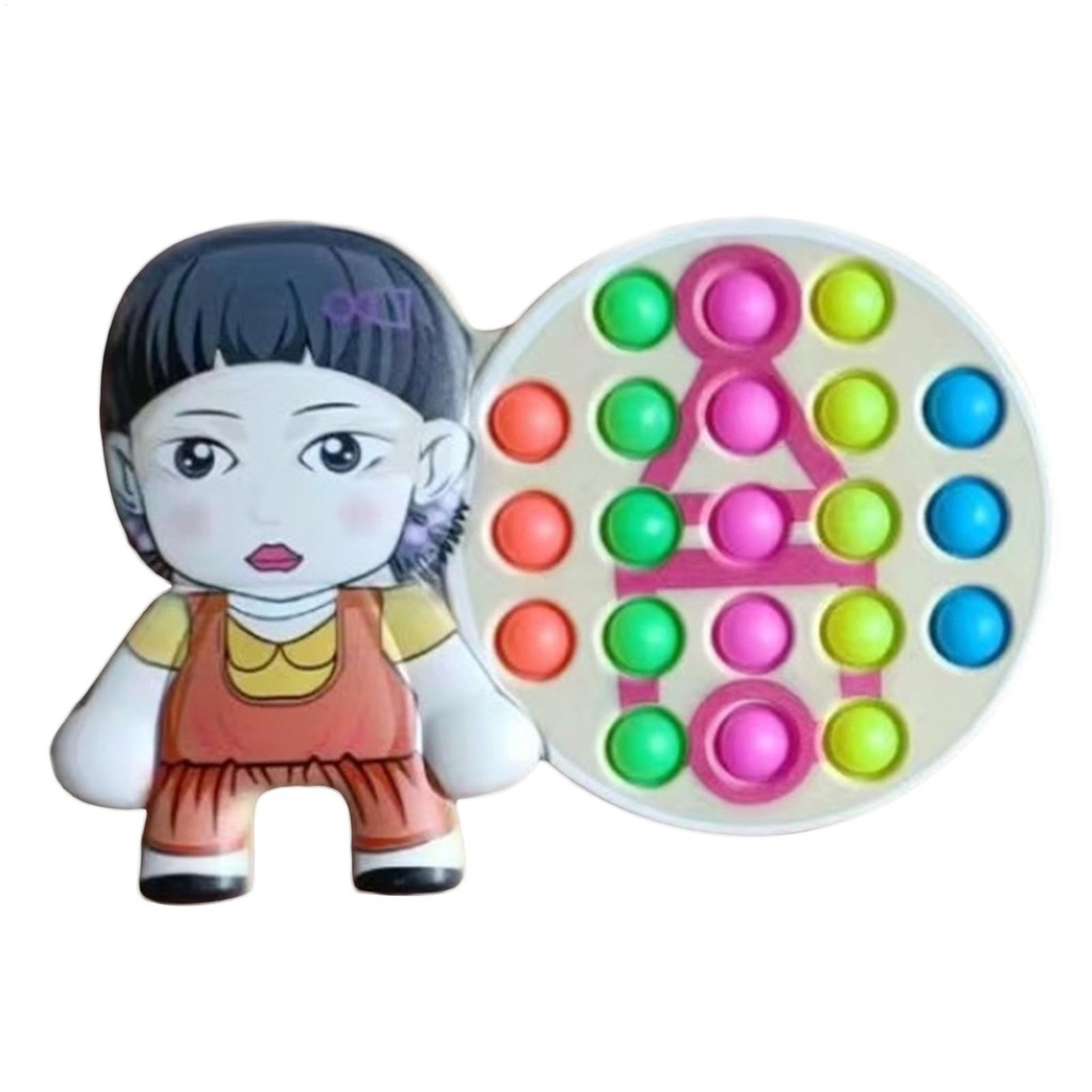 Squid Game 2 Pop Fidget Toys Cartoon Stress Relief Fidget Toy Keychain ...